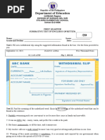 Summative Test English 5 1ST Quarter | PDF