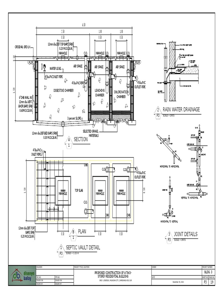 Rain Water Drainage: Digestive Chamber Leaching Chamber Chlorination ...