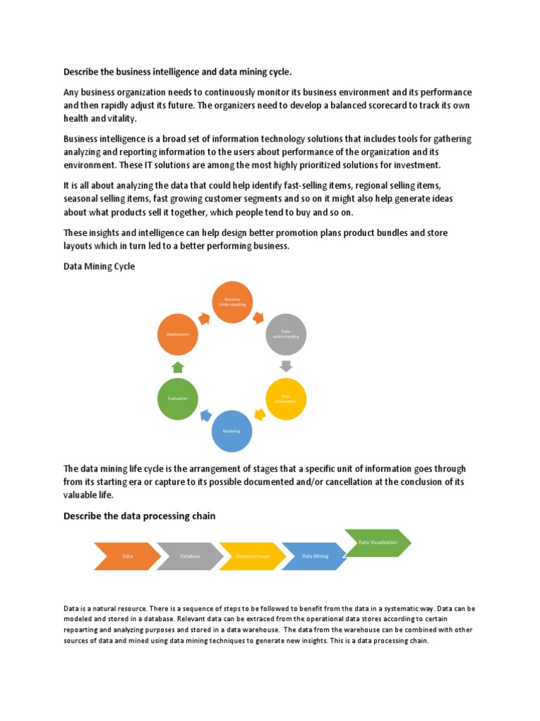 Describe The Data Processing Chain: Business Understanding | PDF ...