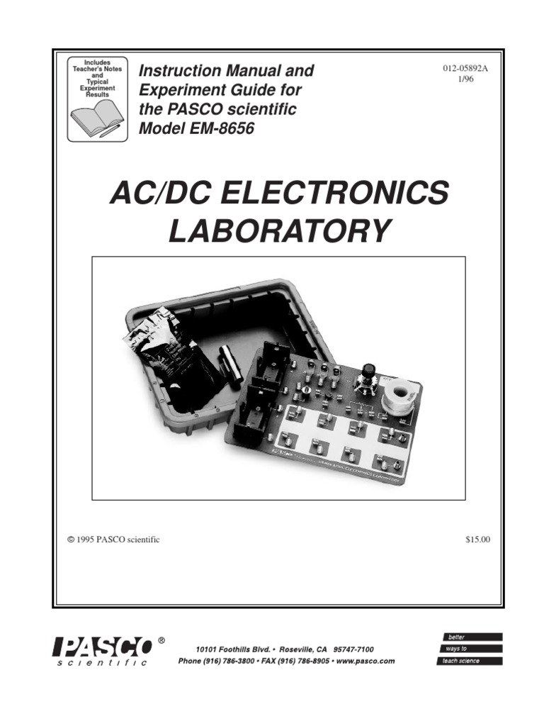 PASCO AC DC Electronics Kit | PDF | Science & Mathematics