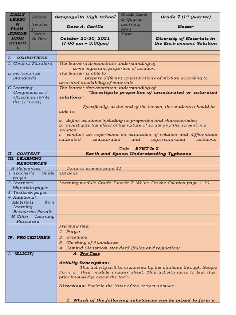 Grade 8 Understanding Typhoon Lesson Plan | PDF | Tropical Cyclones | Flood