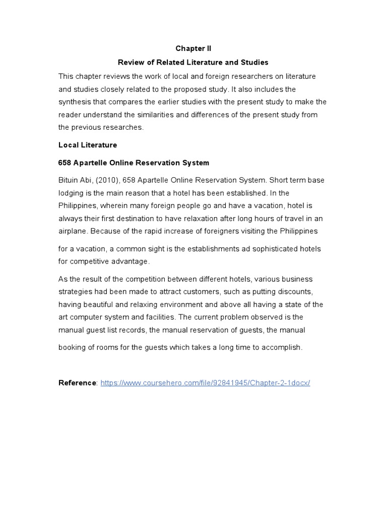 Online Reservation Systems Review | PDF