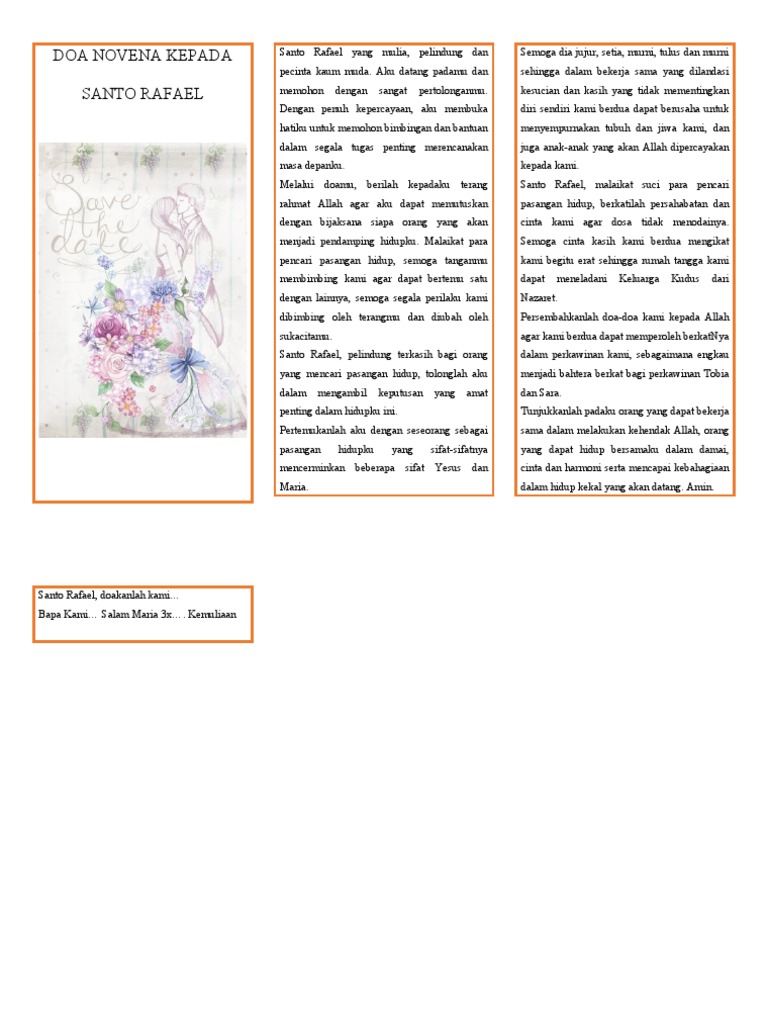 Novena Kepada ST Rafael | PDF