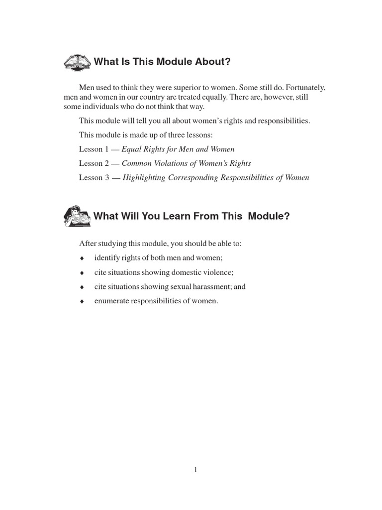 Q3-Module 1-Week 1-Lesson 1-Equal Rights For Men and Women-Fighting For ...
