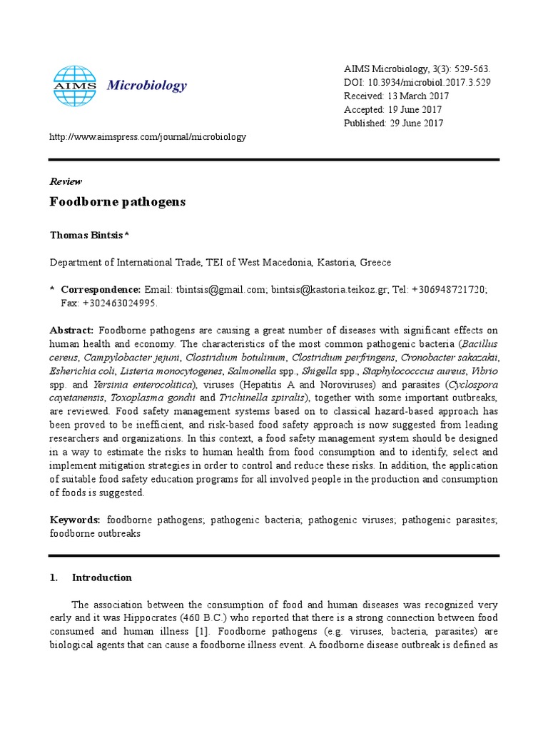 Foodborne Pathogens: Review | Download Free PDF | Foodborne Illness ...