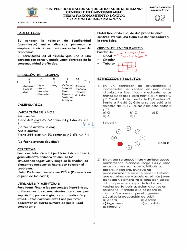 Solucion-Pract. 2B - Razonamiento Matematico | PDF