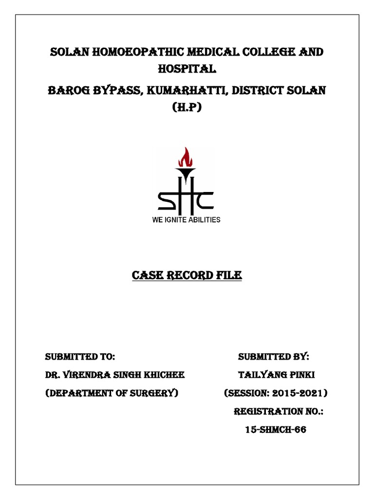 Solan Homoeopathic Medical College and Hospital | PDF