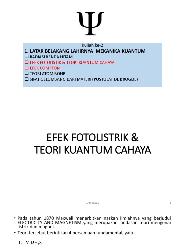 2 Efek Fotolistrik - Efek Compton | PDF