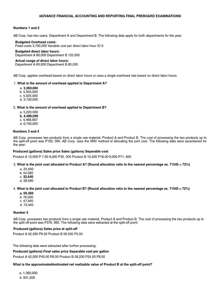 AFAR Final Preboard | PDF AFAR Final Preboard | PDF