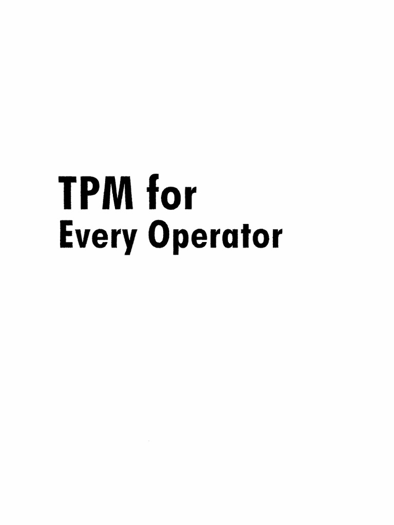 TPM For All Operators | PDF