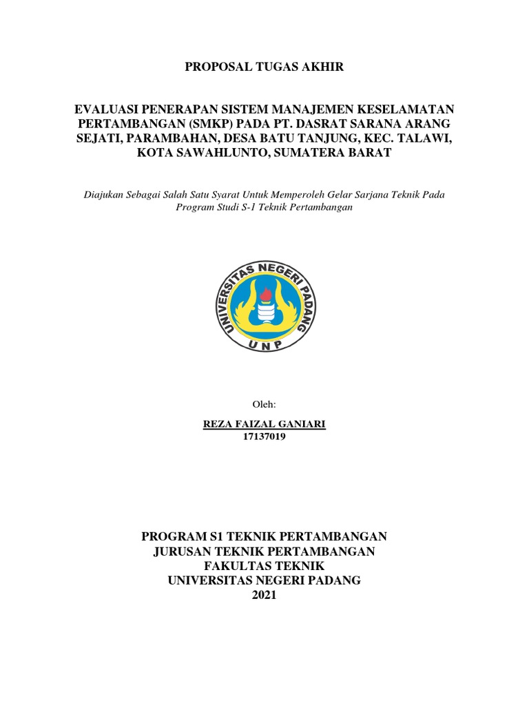 Proposal Judul Reza Rev 1 | PDF
