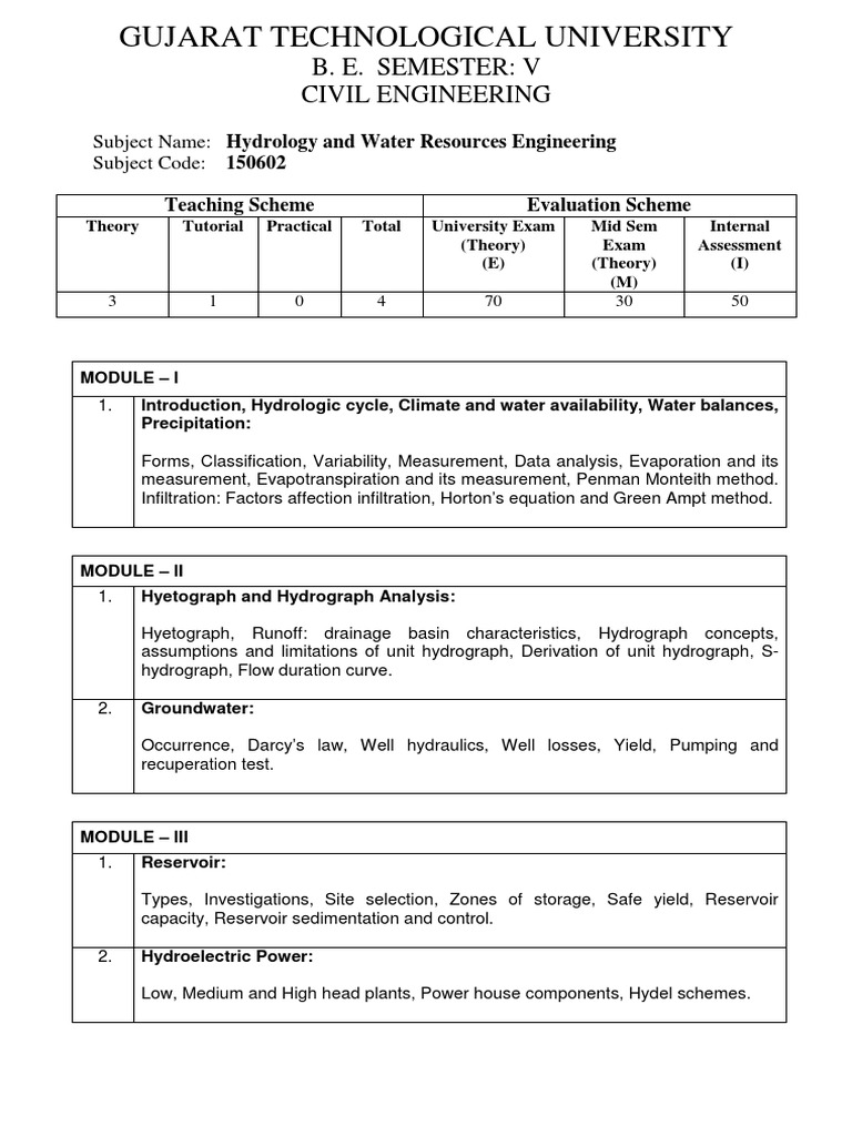 Hydrology and Water Resources Engineering PDF | Download Free PDF ...