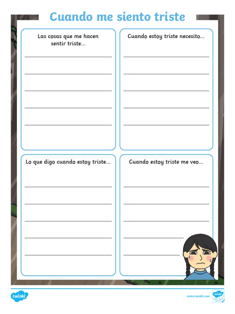 Sa Es 21080 Fichas de Actividad Cuando Me Siento Triste Enojado Con ...