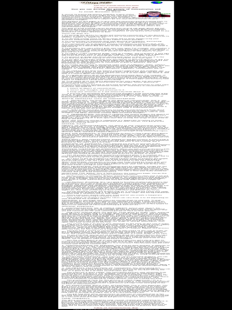 How You Can Develop The Powers of Concentration and Visualization | PDF ...