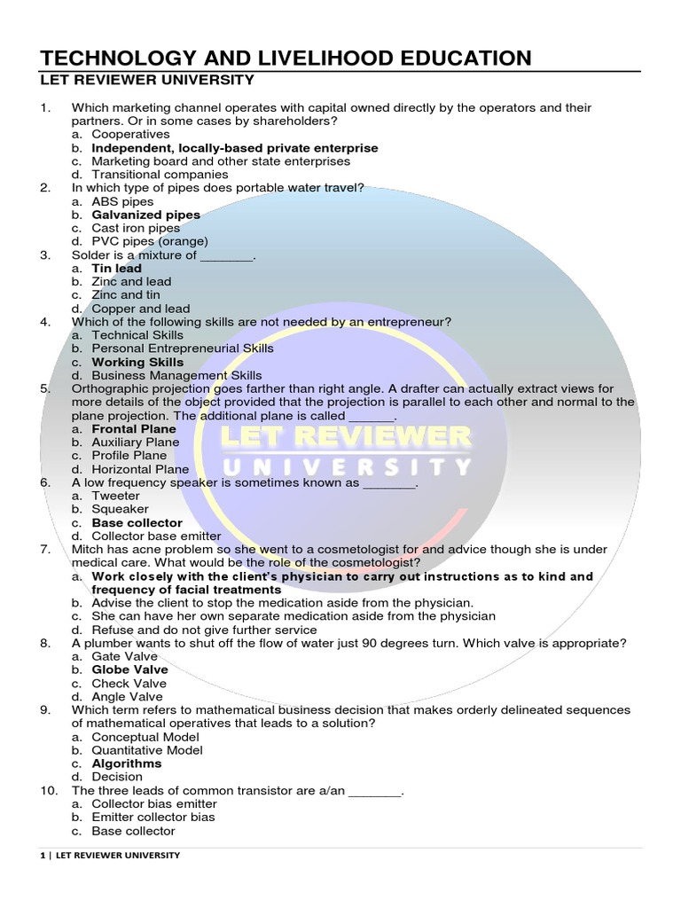 Tle Reviewer N | Download Free PDF | Rectifier | Electronics