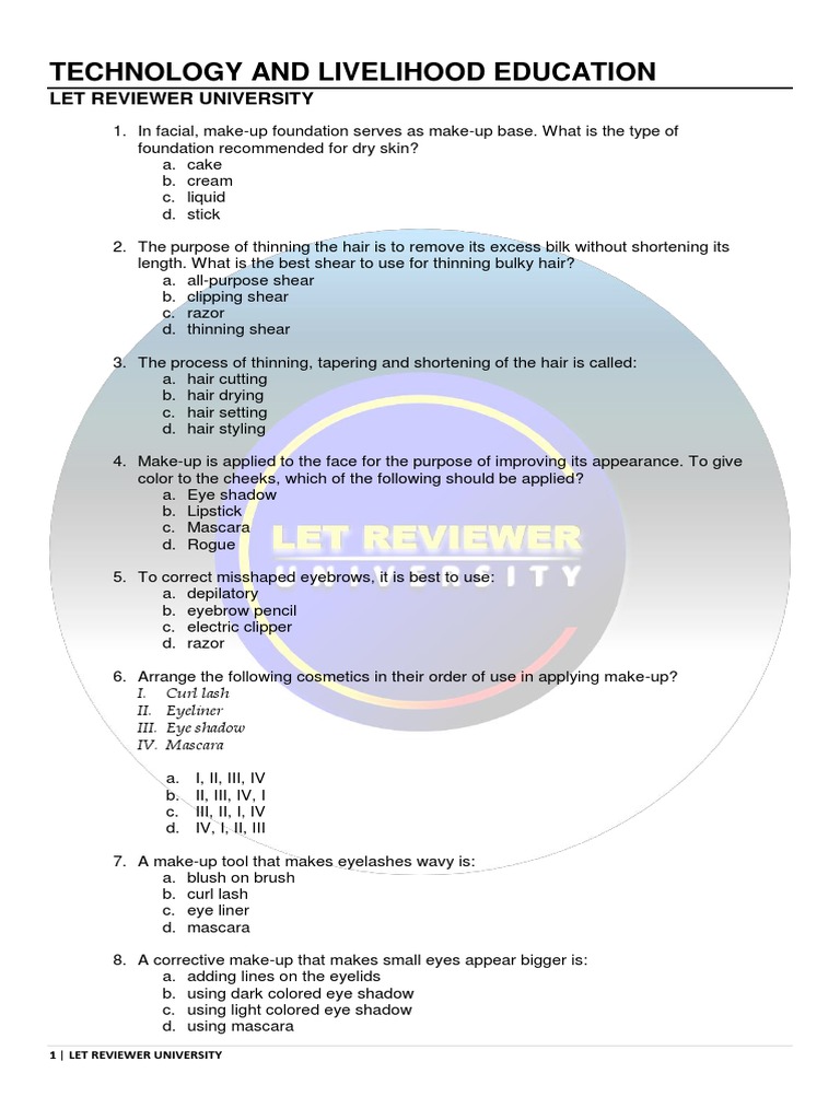 Technology and Livelihood Education: Let Reviewer University | PDF ...