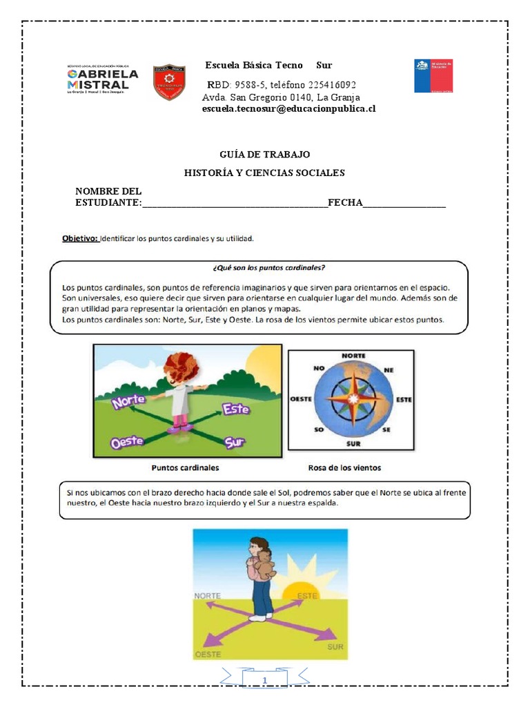 Guia Puntos Cardinales | PDF