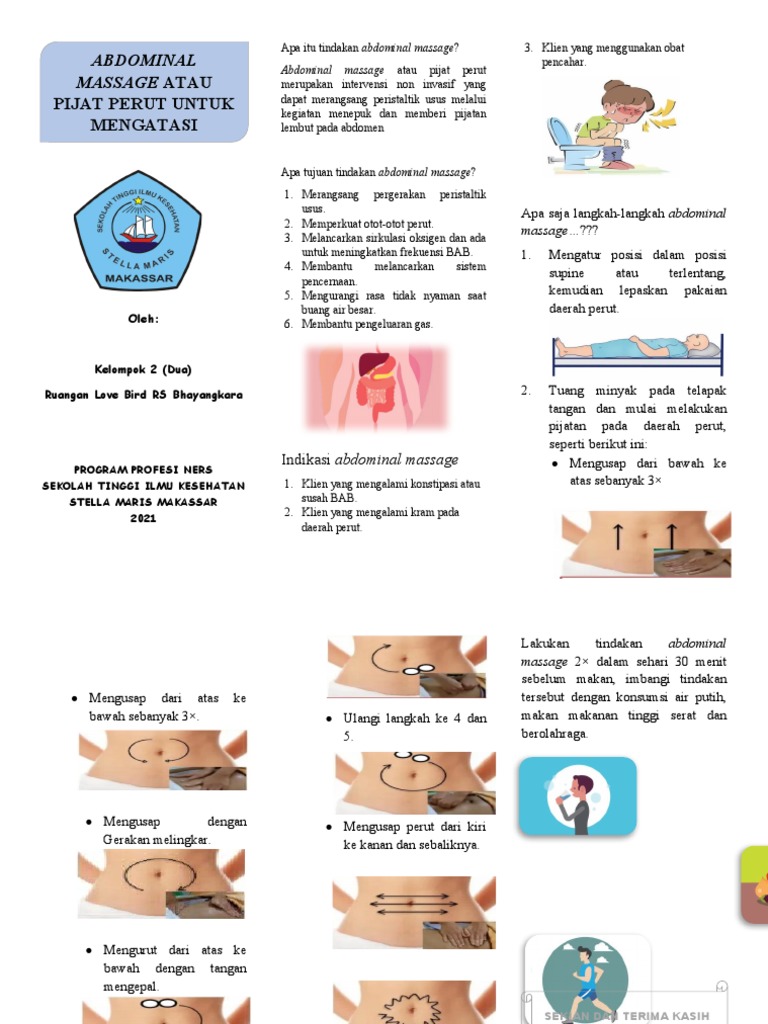 Leaflet Abdominal Massage Kel 2 | PDF