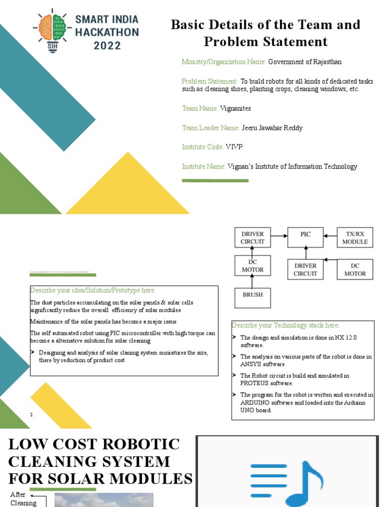 Robotic Cleaning of Solar Panels | PDF | Solar Panel | Robotics