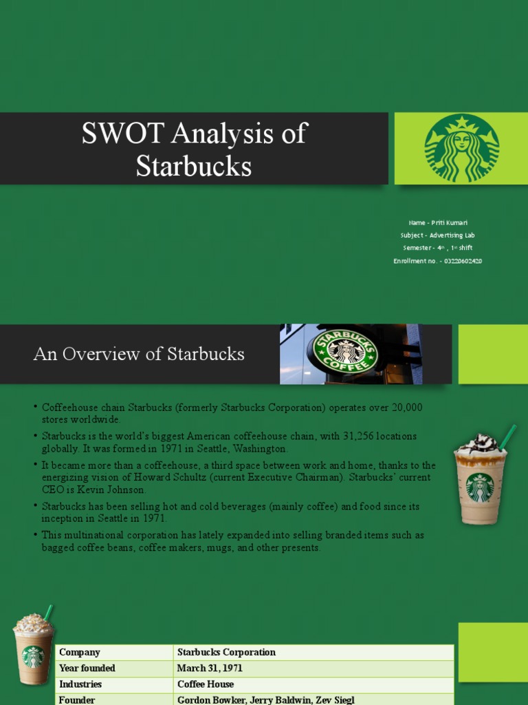 SWOT Analysis of Starbucks | PDF | Starbucks | Coffee