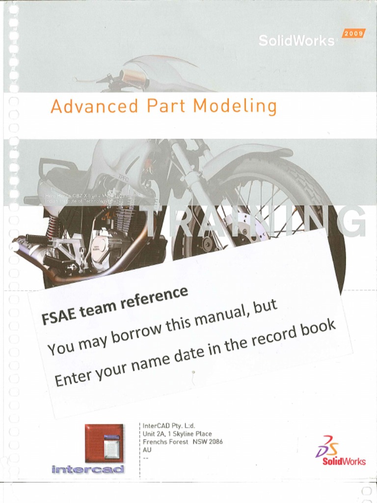 Solidworks Advanced Part Modeling 2009 | PDF