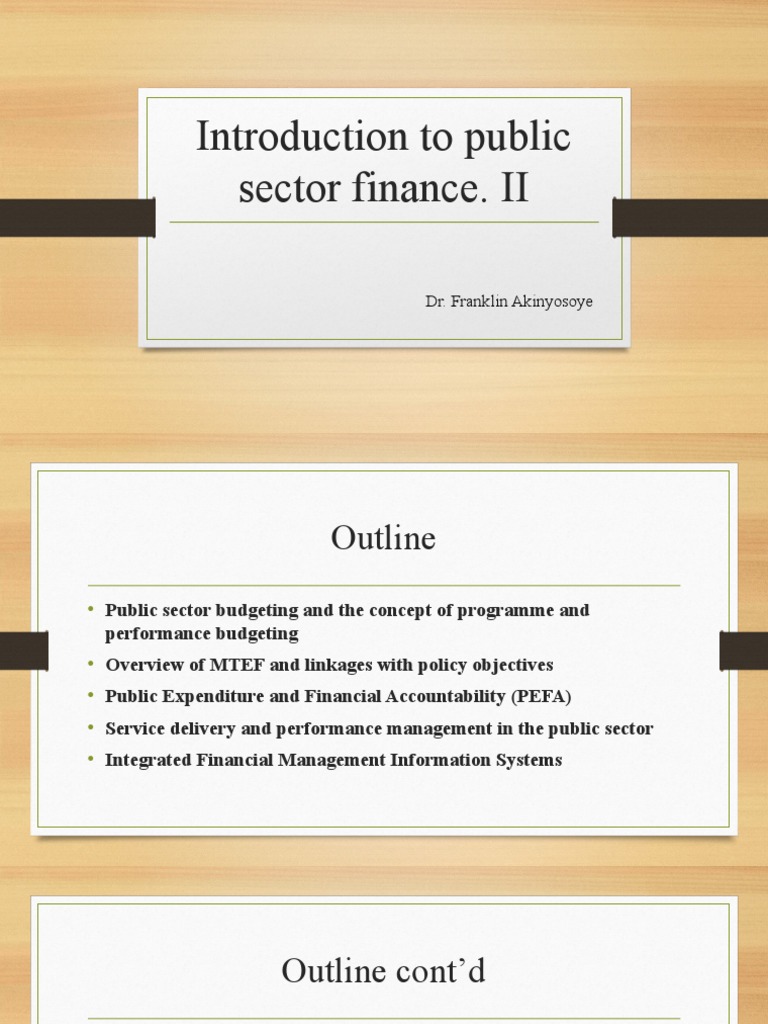 Introduction To Public Sector Finance II | PDF | Debits And Credits ...