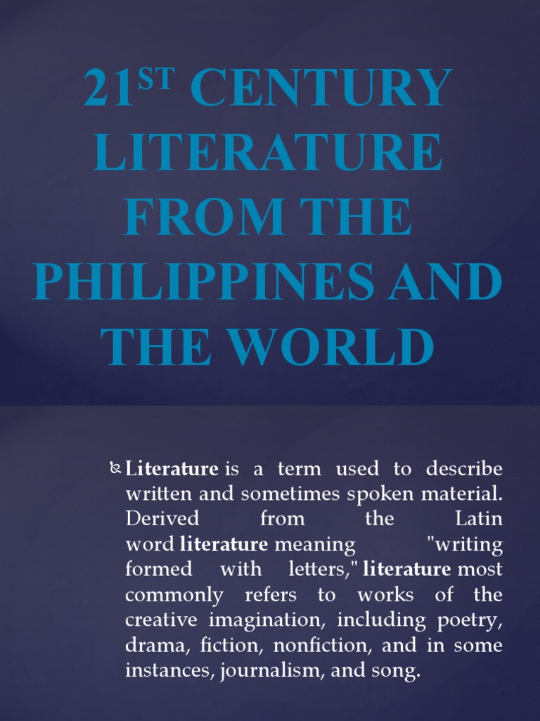 21st Century Literature From The Philippines and The | PDF