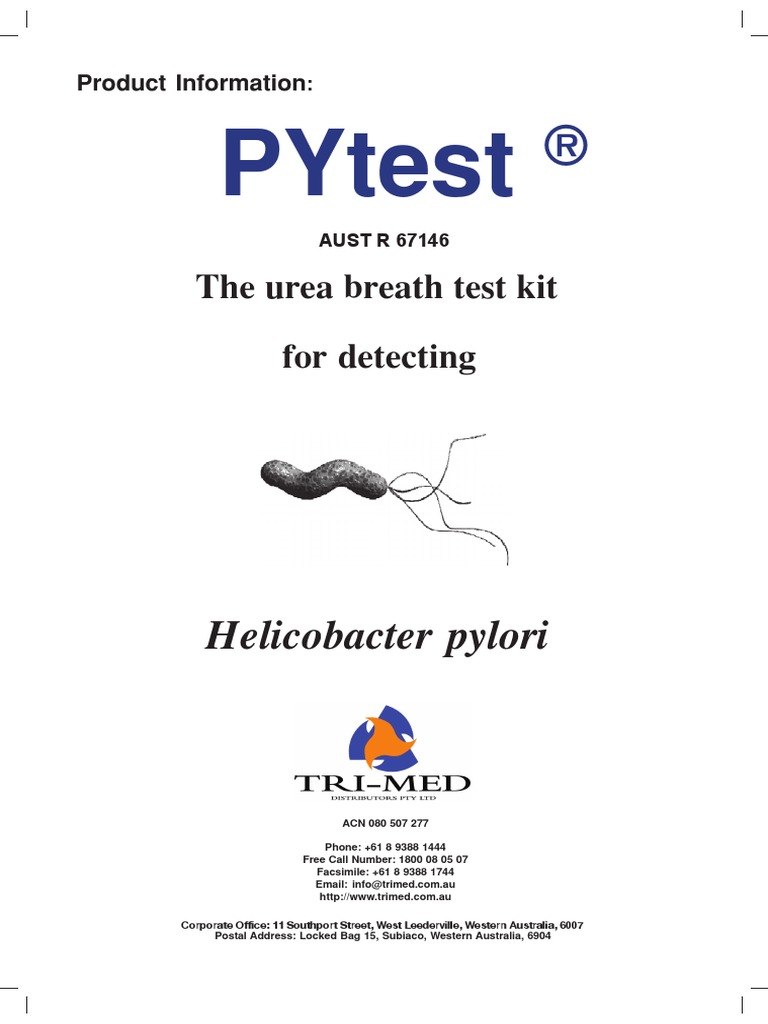 Pytest: The Urea Breath Test Kit For Detecting | PDF | Ionizing ...
