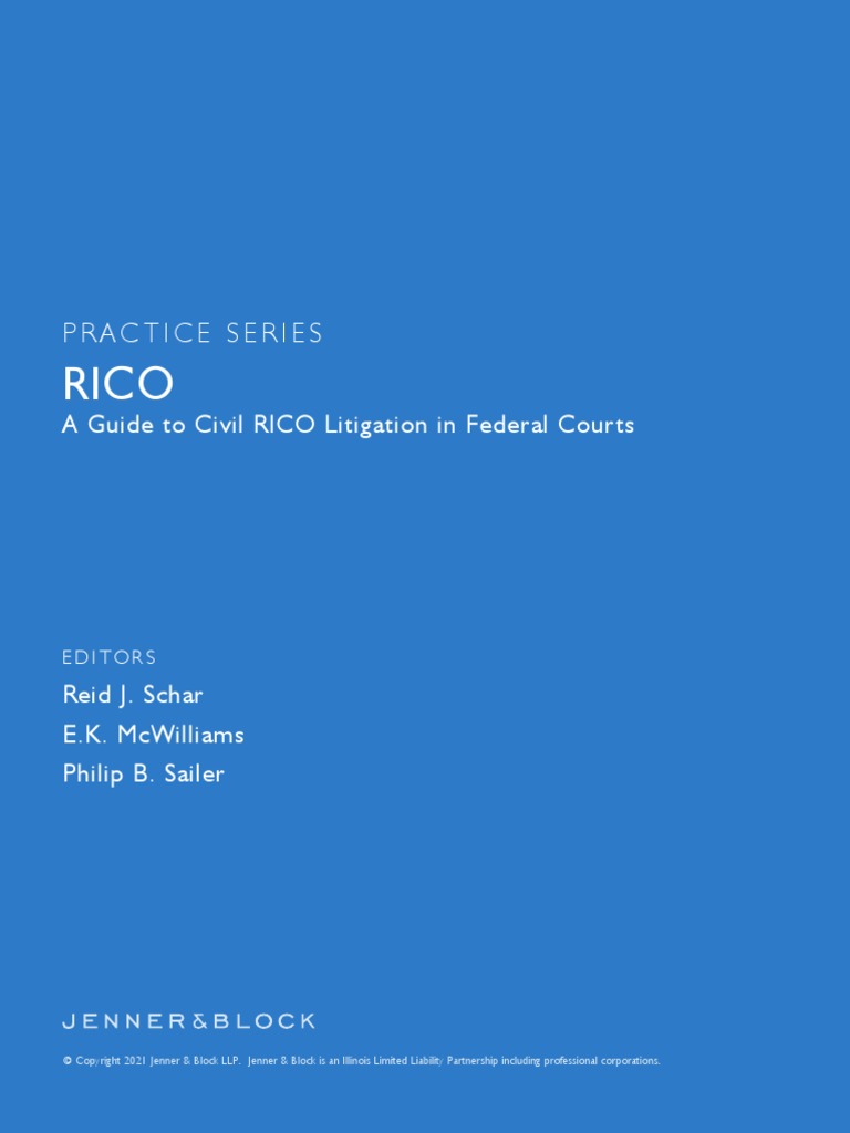 2021 RICO Guide | PDF | Racketeer Influenced And Corrupt Organizations ...