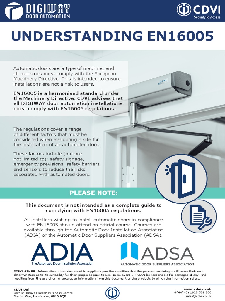 Understanding EN16005 (HR) - 0 | PDF | Door | Safety