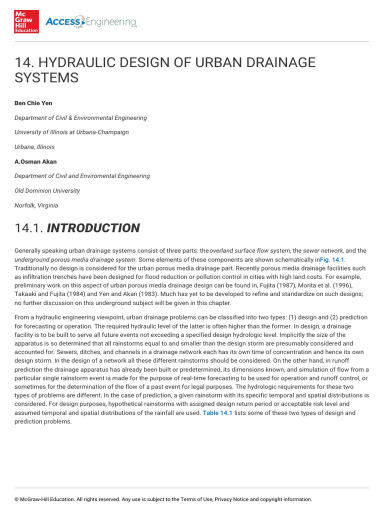 14.hydraulic Design of Urban Drainage Systems | PDF | Fluid Dynamics ...