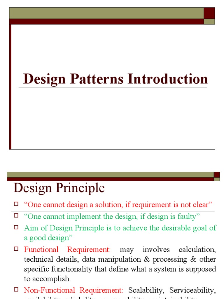 Design Patterns Introduction | PDF | Class (Computer Programming ...