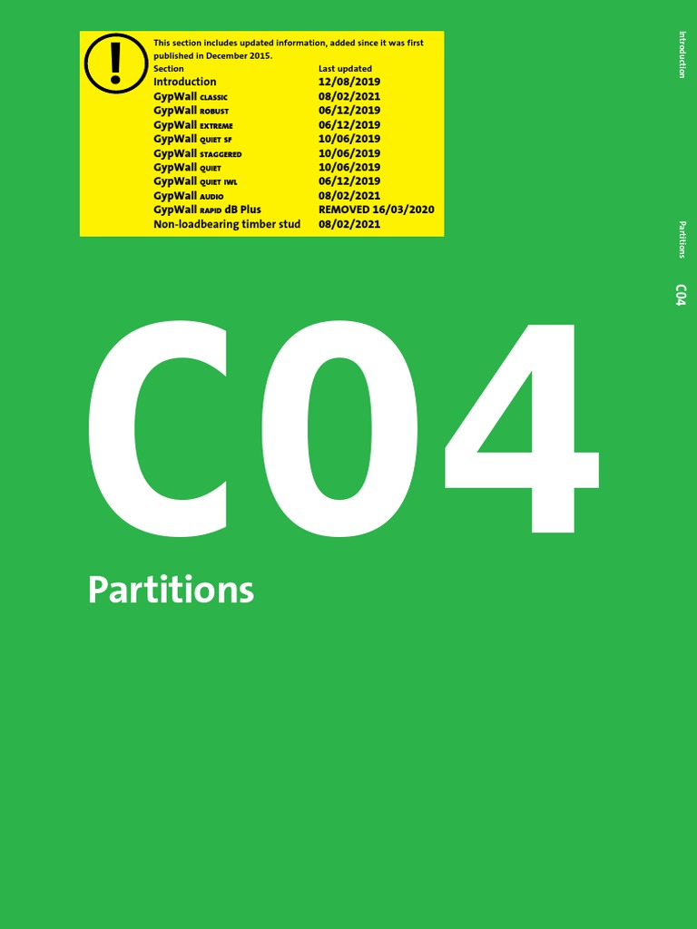 White Book C04 Partitions Section | PDF