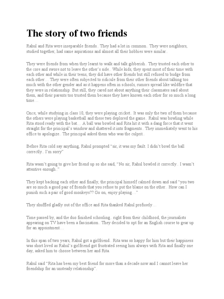 The Story of Two Friends | PDF | Beaver | Nest