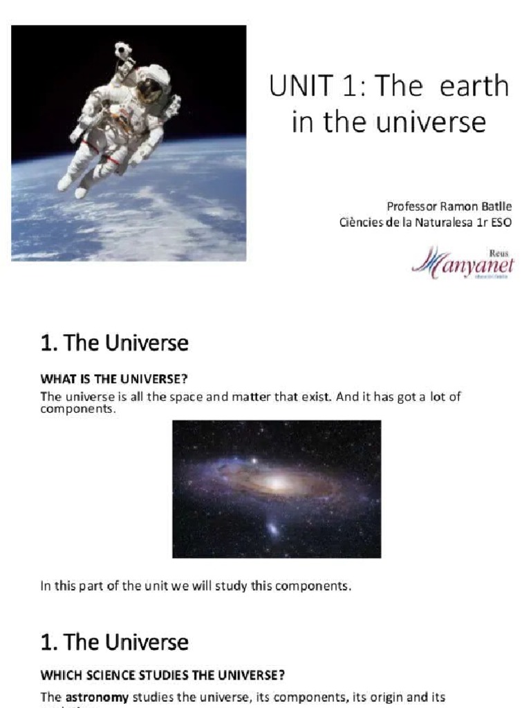 Lesson-6 Universe and Earth | PDF