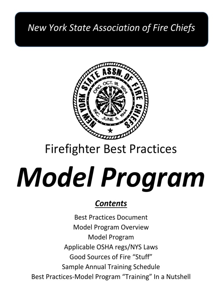 Firefighter Best Practices: Model Program | PDF | Firefighter ...