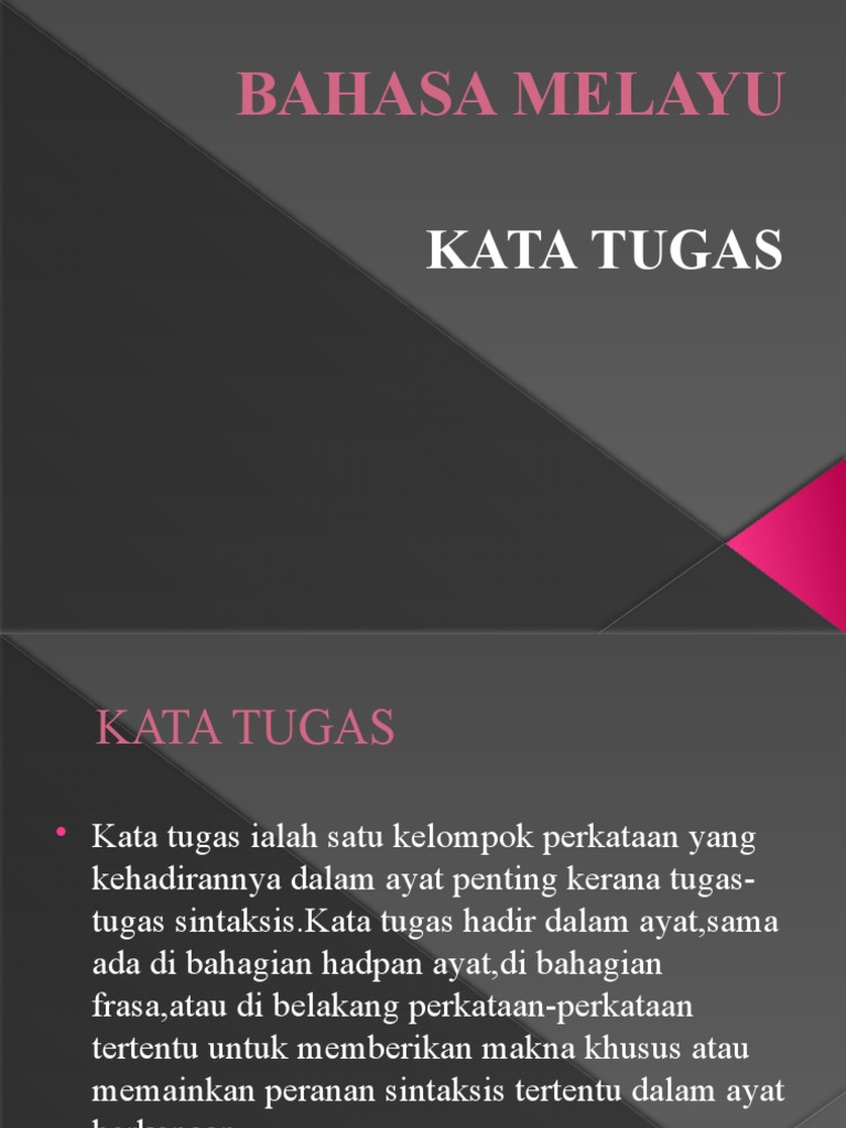 Bahasa Melayu Kata Tugas | PDF