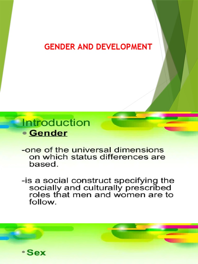 Lesson-2 Gender and Development | PDF
