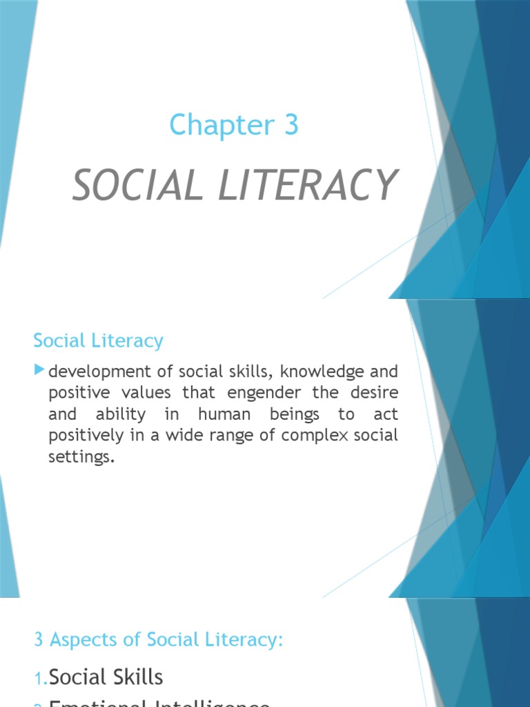 Chapter 3-Social Literacy | PDF
