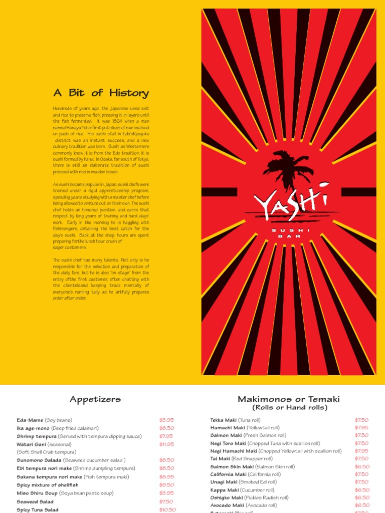 Yashi 2010 | PDF | Sushi | Japanese Cuisine