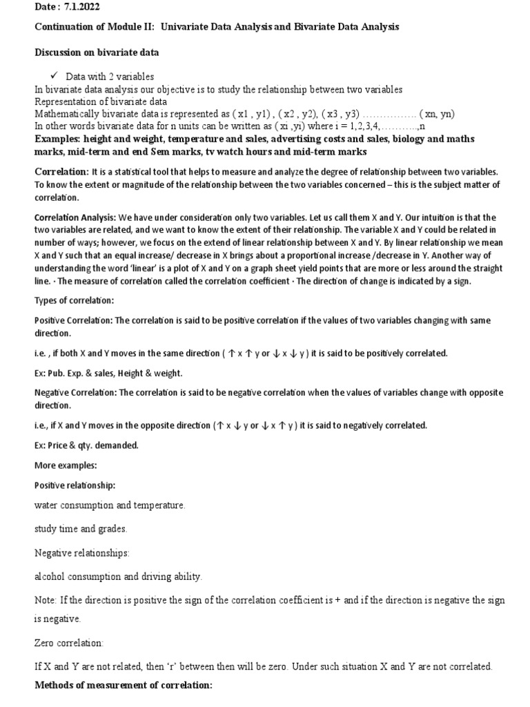 Oe Statistics Notes | PDF | Dependent And Independent Variables ...