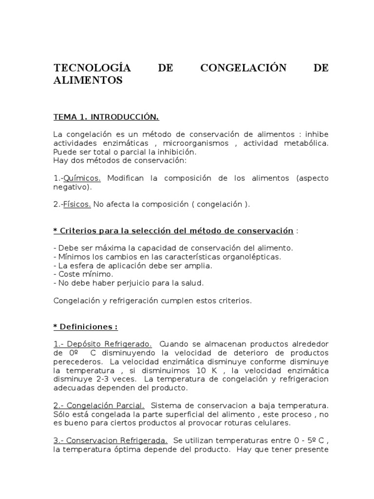 Congelacion de Los Alimentos | PDF | Nucleación | Hielo