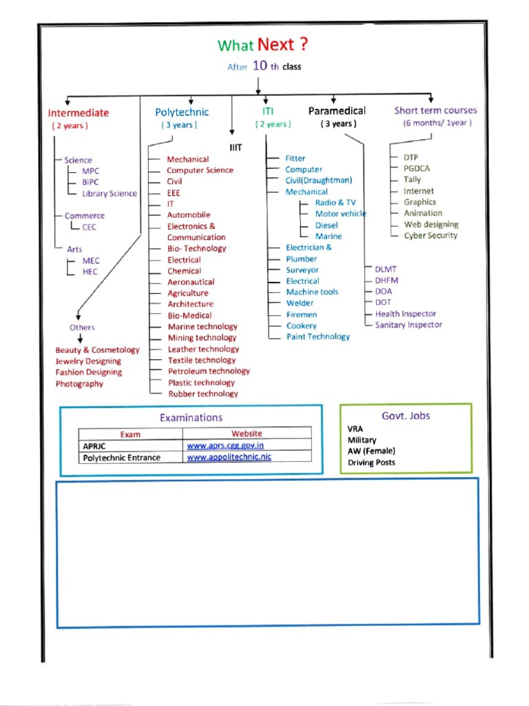 What Next After 10th, Inter, Degree | PDF | Master's Degree | Bachelor's Degree