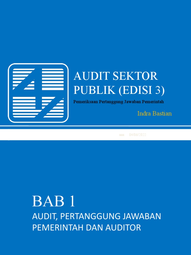 Audit Sektor Publik Bab 1 - Audit, Pertanggungjawaban Pemerintah Auditor | PDF