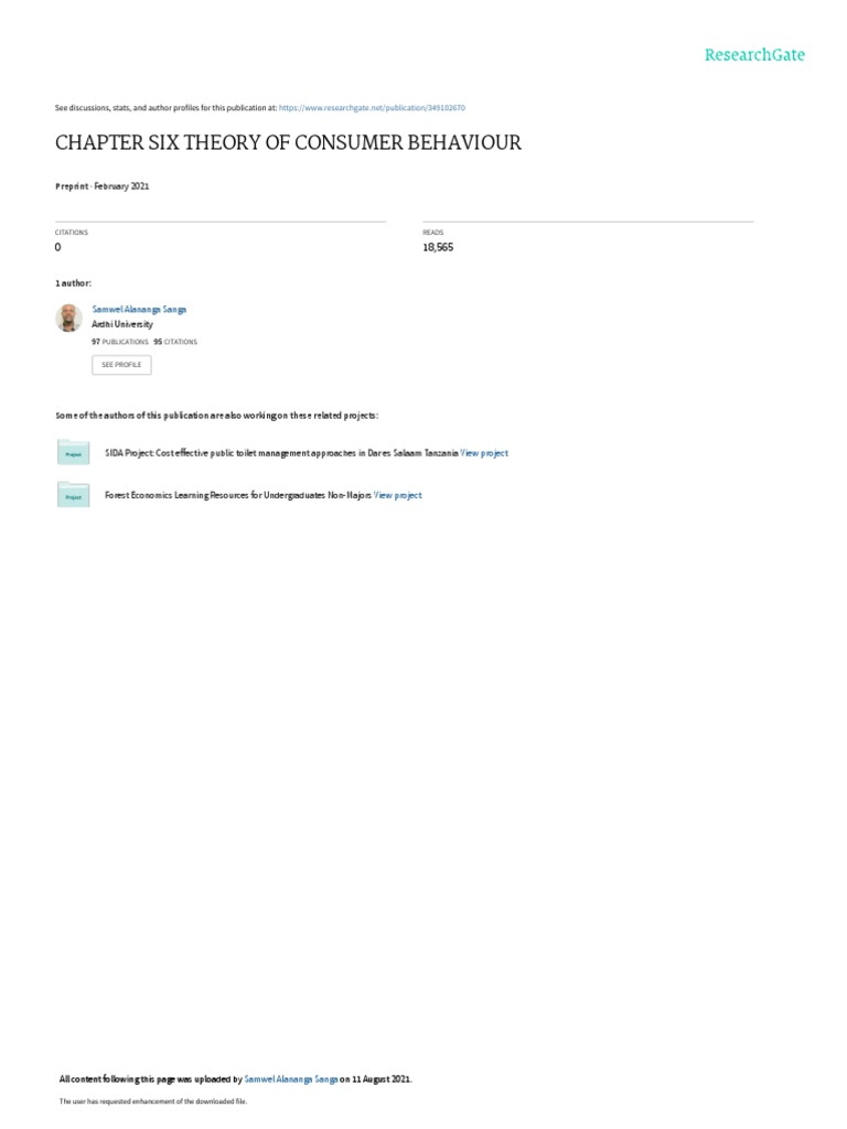 06 Theory Of Consumer Behaviour Notes Final Pdf