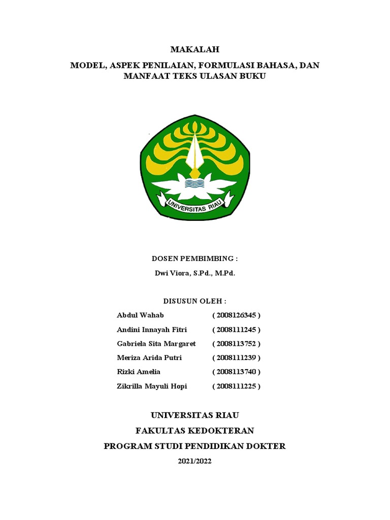 Teks Ulasan Buku: Model & Manfaat | PDF