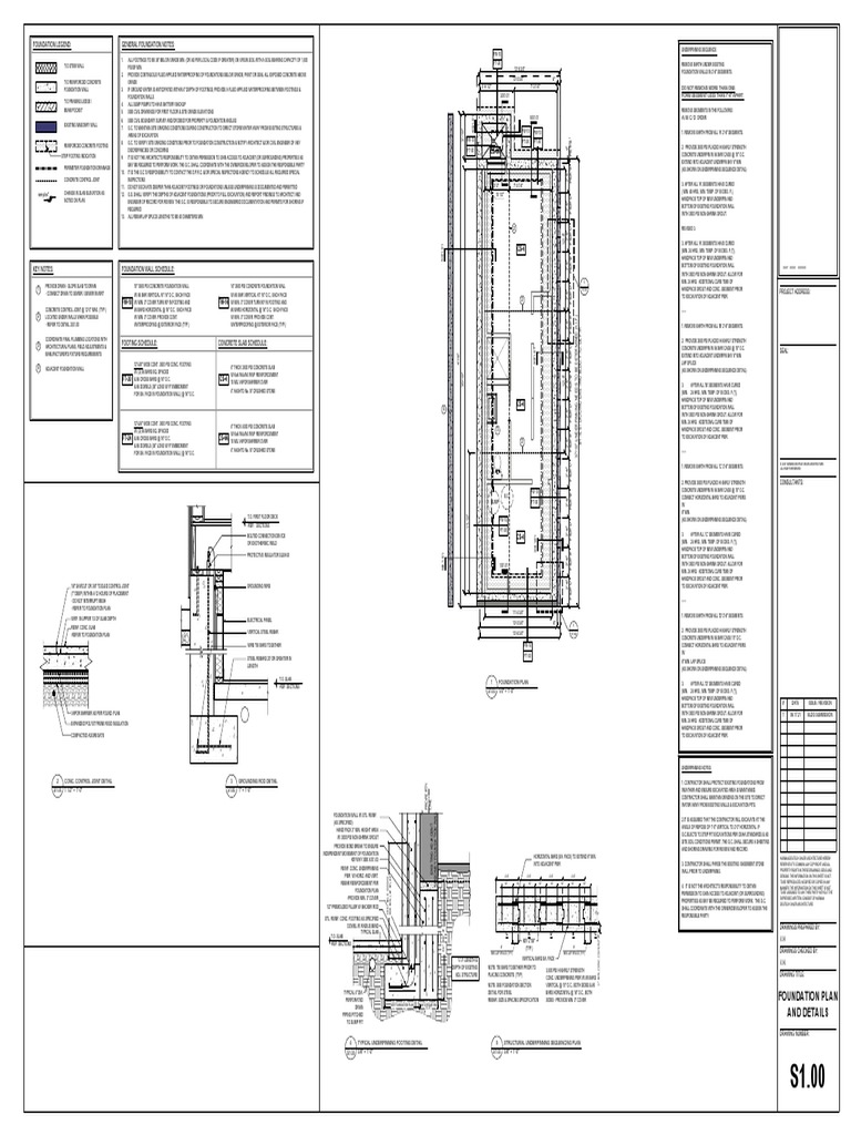 Foundation Plan and Details: Foundation Legend: General Foundation ...
