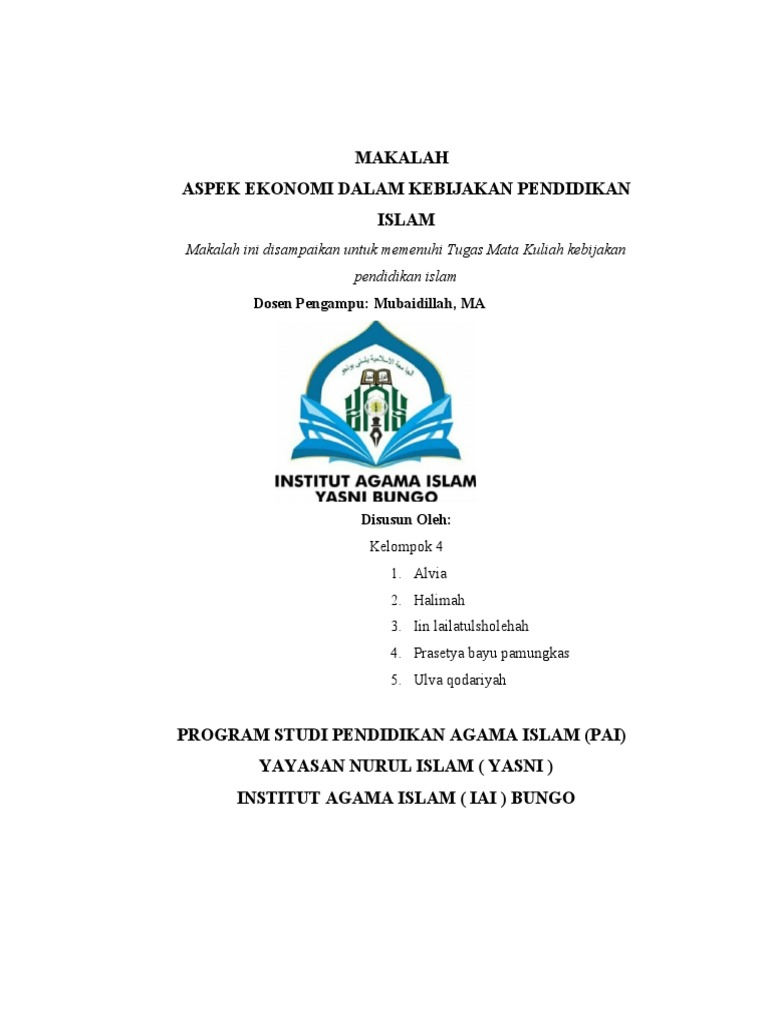 Kelompok 4 Kebijakan Pendidikan Islam | PDF