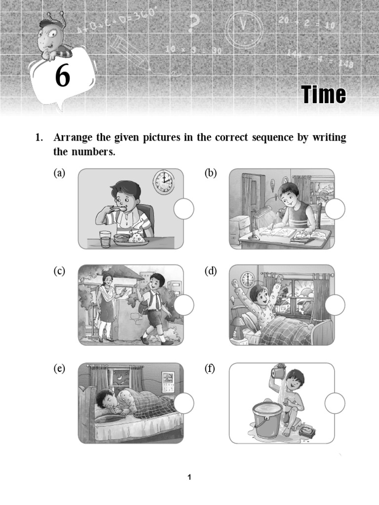 Arrange The Given Pictures in The Correct Sequence by Writing The ...