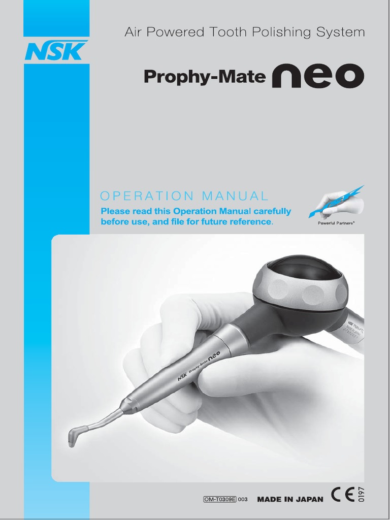 Manual Prophy Mate NSK Neo | PDF